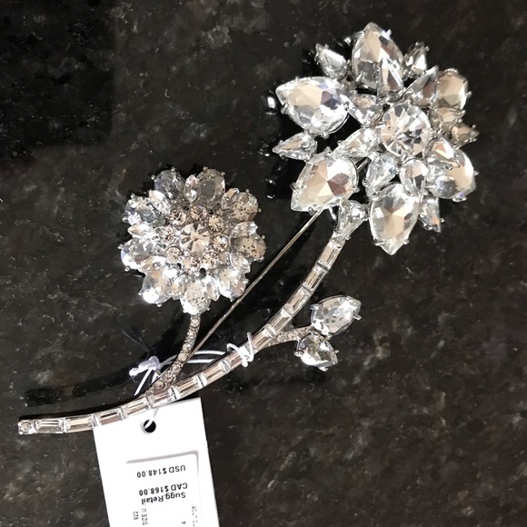 kate spade | Jewelry | Nwt Kate Spade Trellis Blooms Large Brooch Pin ...
